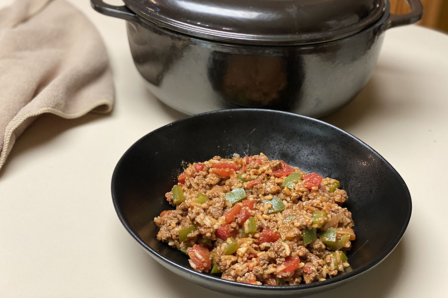 One Pot Spanish Rice With Ground Beef - Burn The Fat Blog